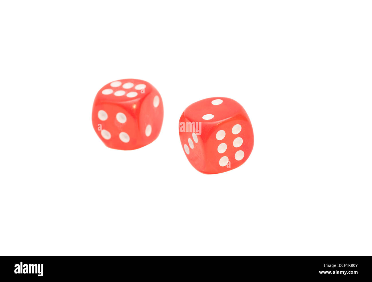 Die cast red dice Cut Out Stock Images & Pictures - Alamy