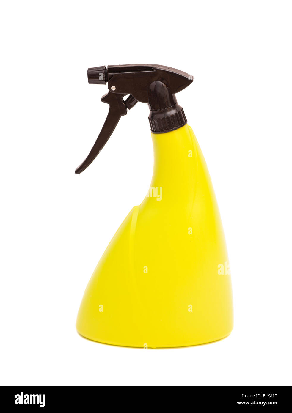 yellow spray on white background Stock Photo - Alamy