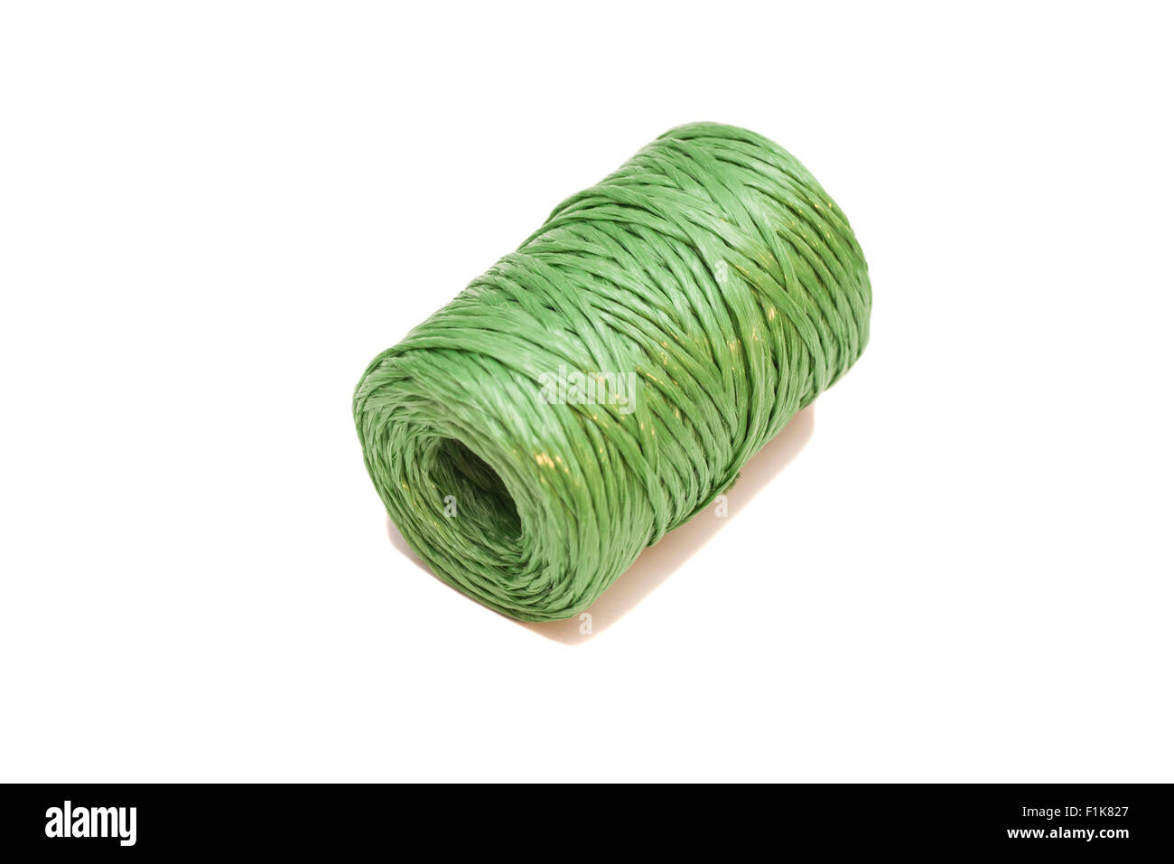 bundle of plastic rope on white background Stock Photo - Alamy