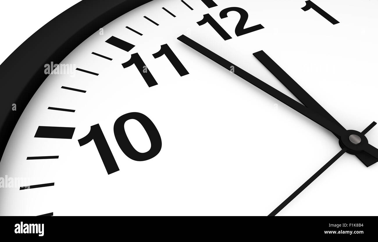 Clock face showing midnight midday hi-res stock photography and images ...