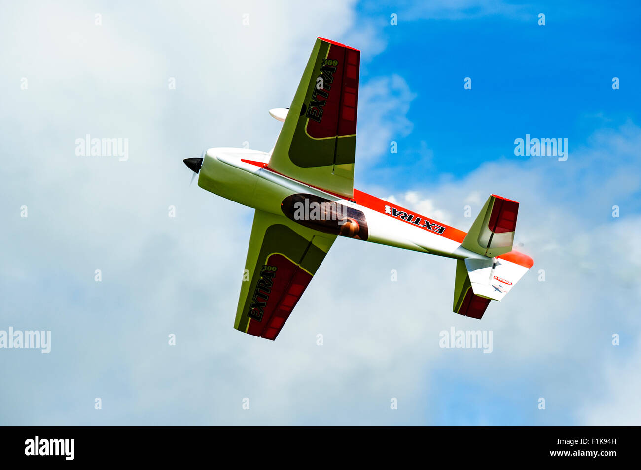 Enthusiasts fly large model aircraft at Strathaven Airfield during the ...