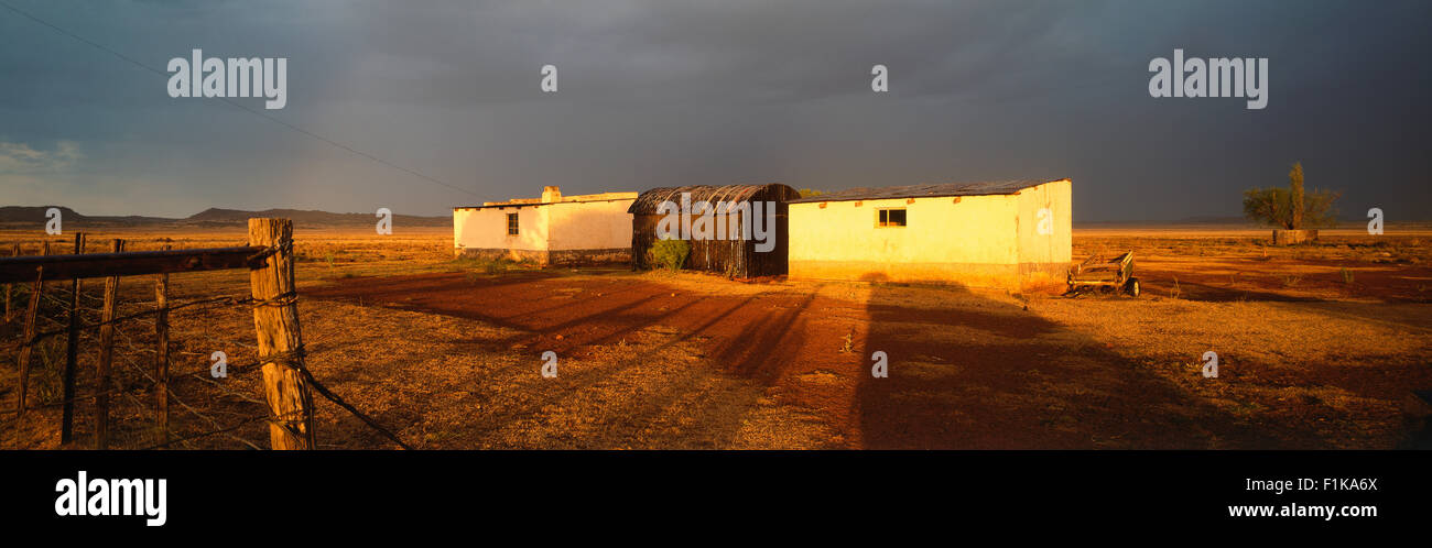 Buildings in landscape, Karoo, Western Cape Stock Photo - Alamy