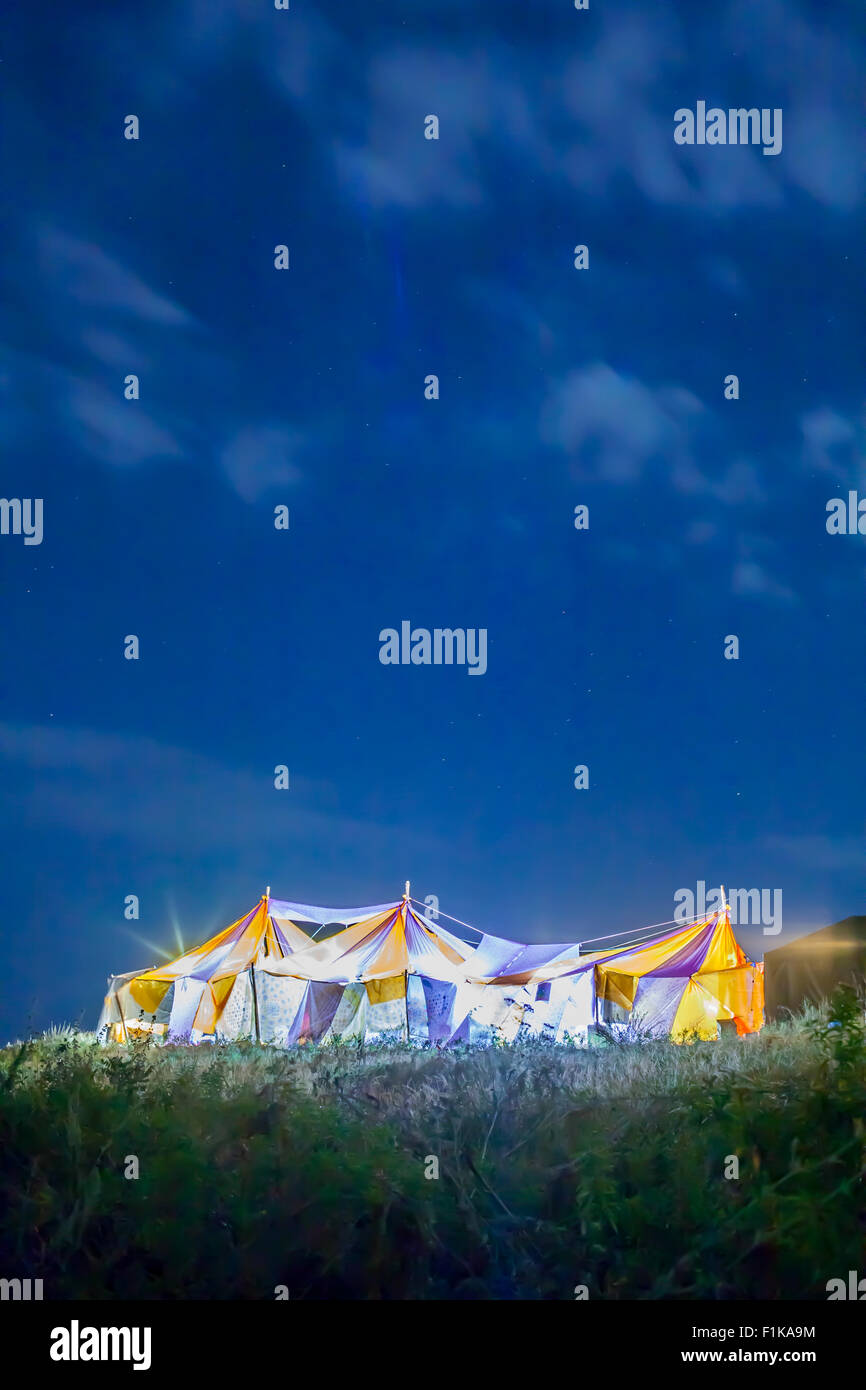festival tent at night Stock Photo - Alamy