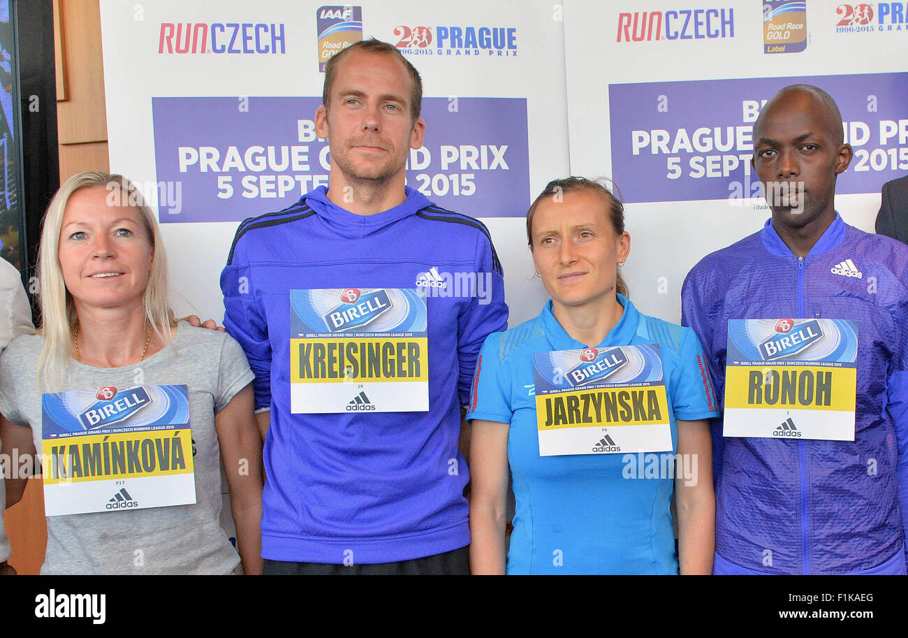 Prague, Czech Republic. 3rd Sep, 2015. From left sprinters Petra ...