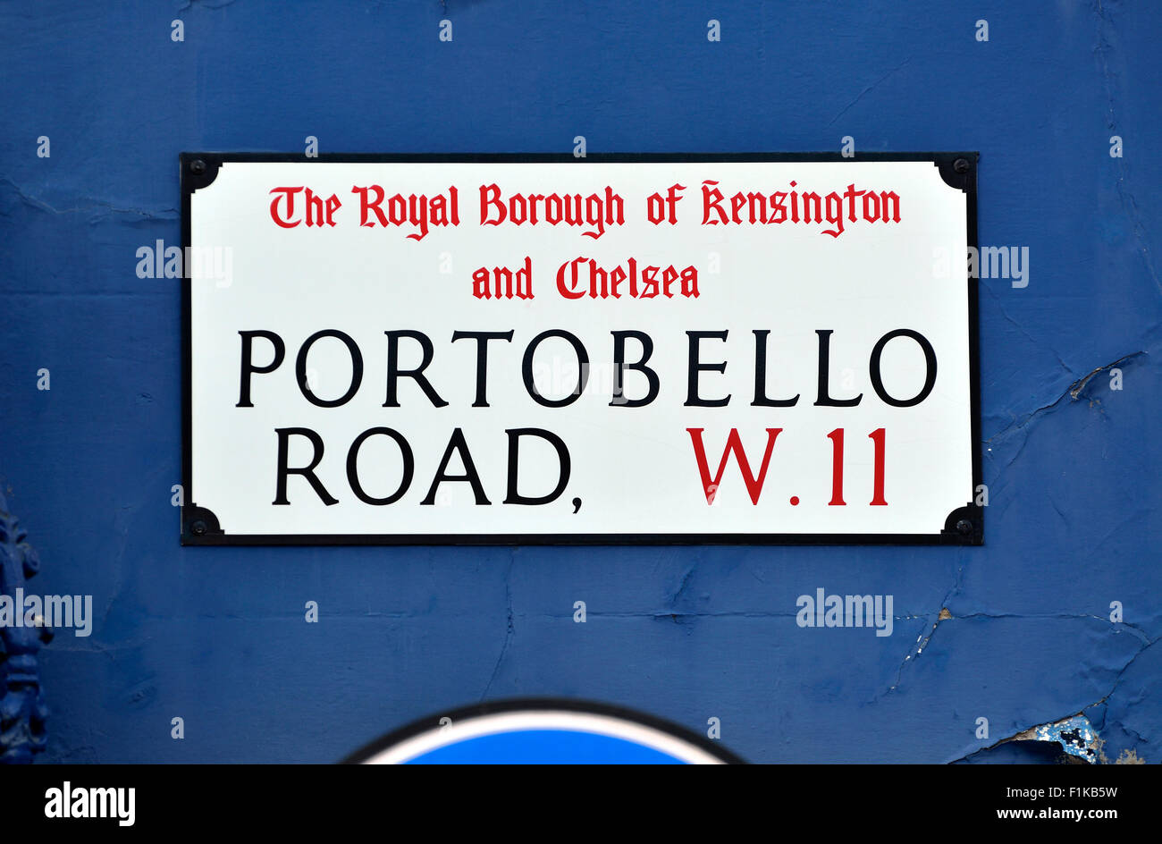 London, England, UK. Portobello Road street sign Stock Photo - Alamy