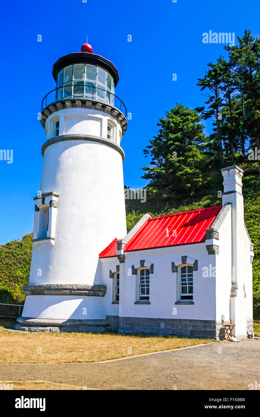 Heceta Head Lighthouse located on the Oregon coast 13 miles north of ...