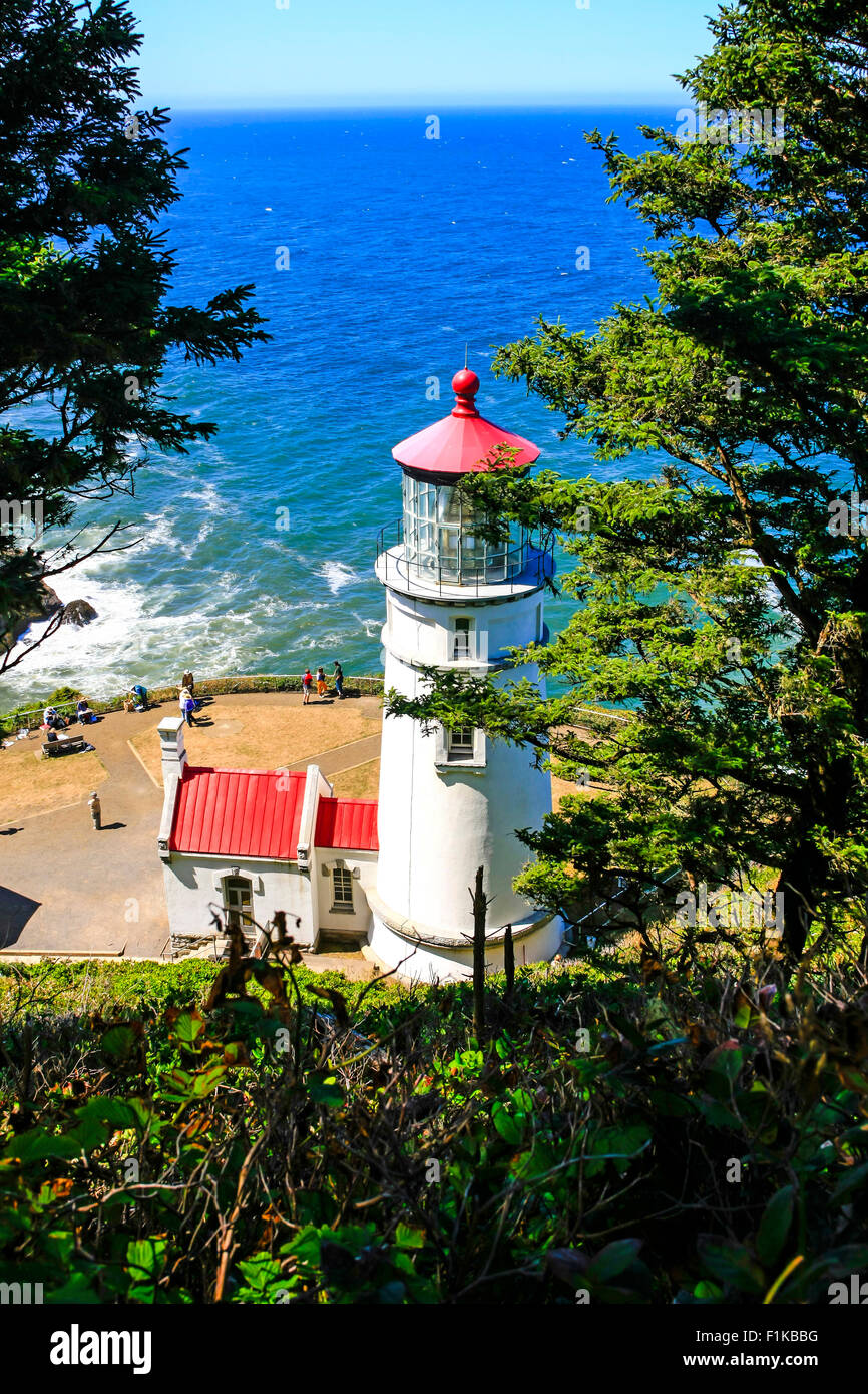 Heceta Head Lighthouse located on the Oregon coast 13 miles north of ...