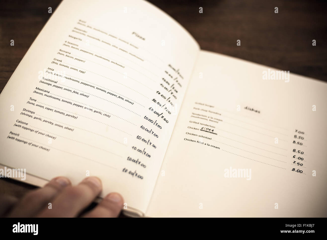 Restaurant Menu Book High Resolution Stock Photography and Images - Alamy