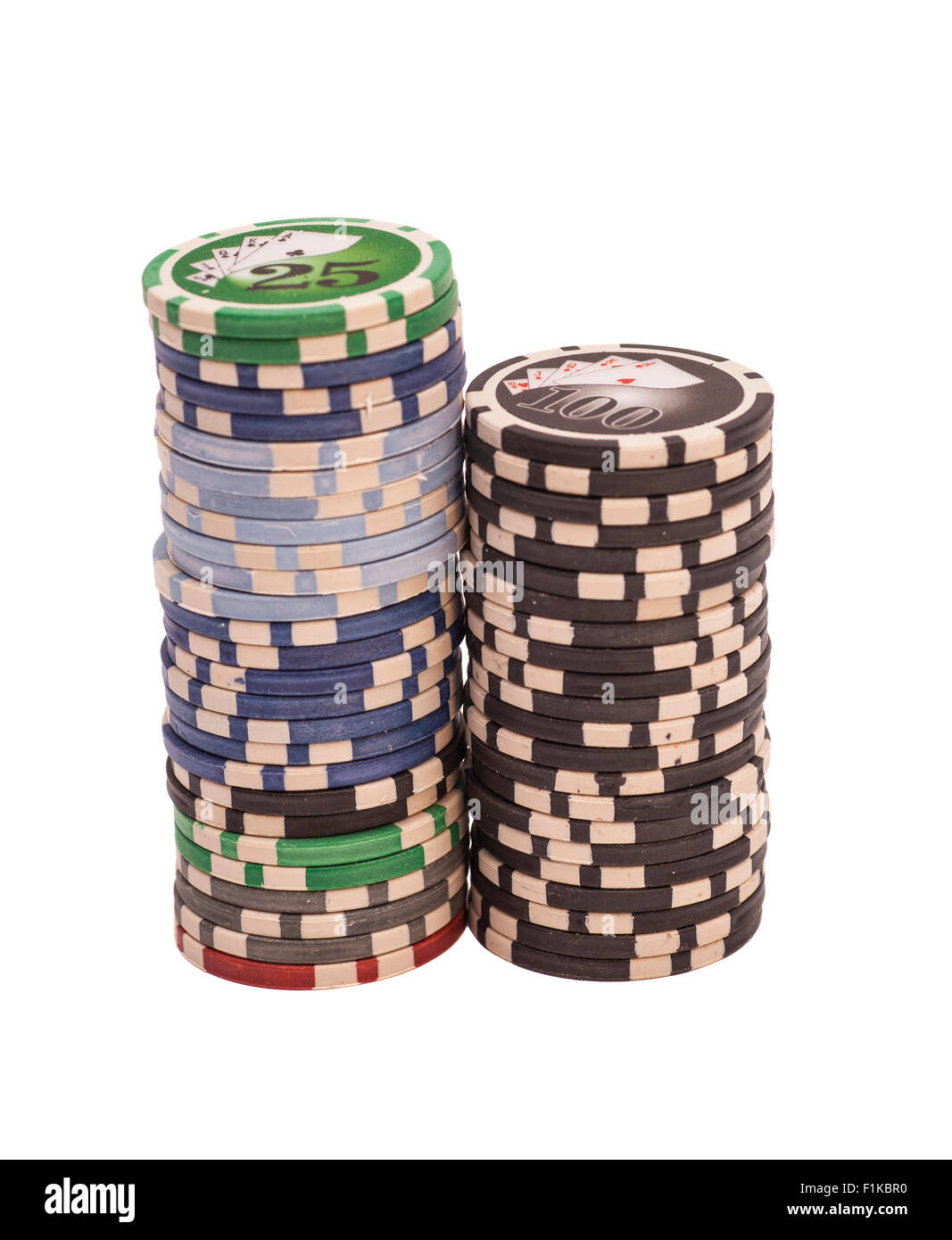 Stack of chips isolated on white background Stock Photo - Alamy