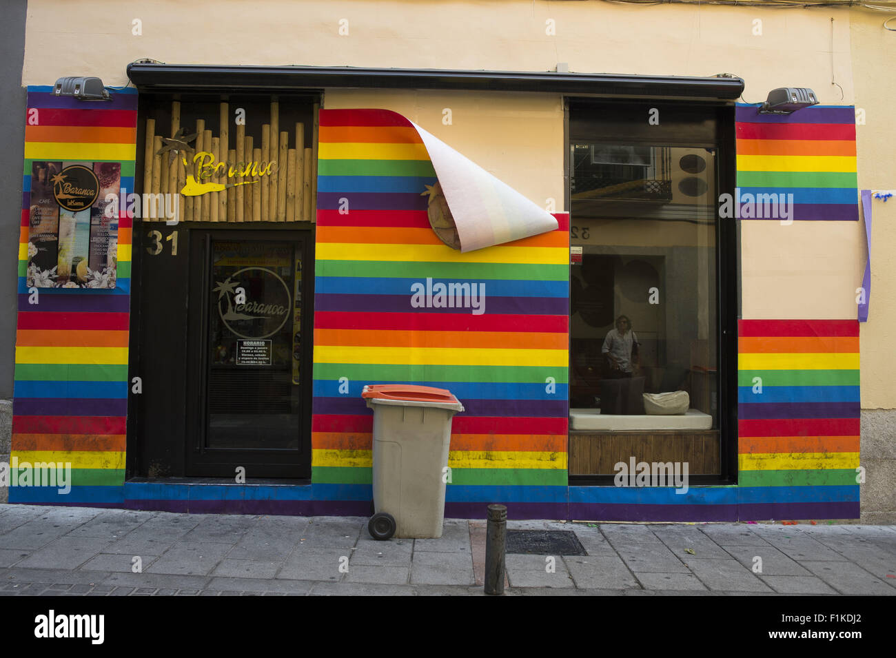Preparations take place for Madrid Pride 2015 (MADO) in the Chueca ...