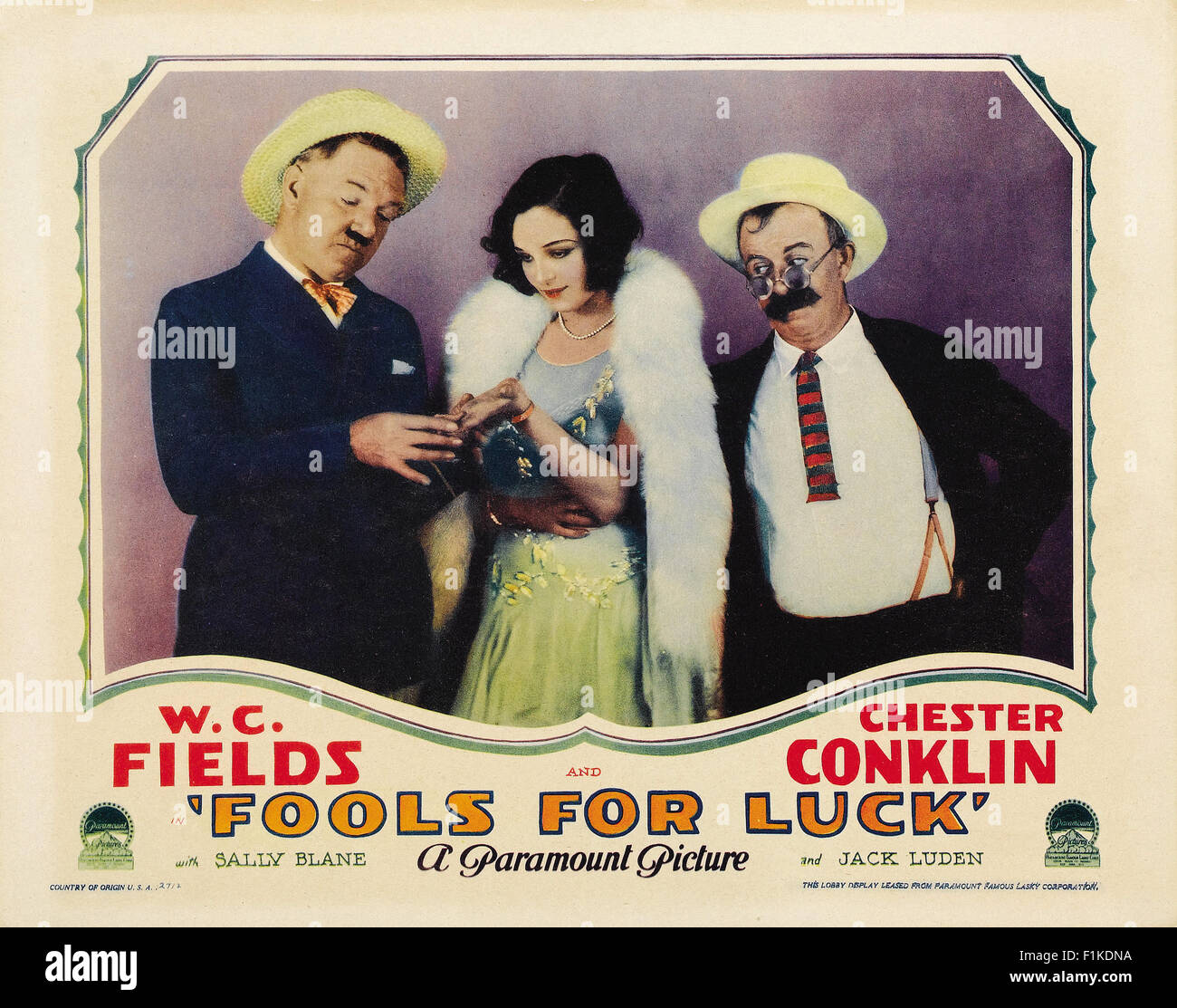 Fools for Luck 003 - Movie Poster Stock Photo - Alamy