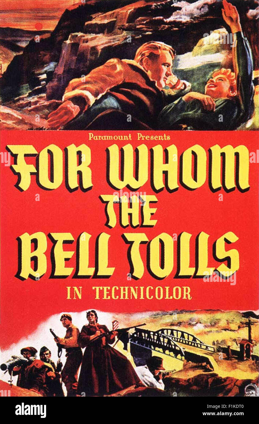For Whom the Bell Tolls 003 - Movie Poster Stock Photo - Alamy
