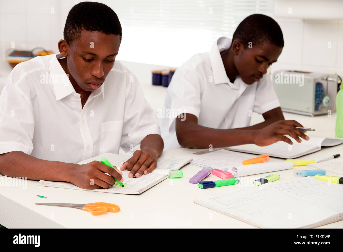 South african students write hi-res stock photography and images - Alamy