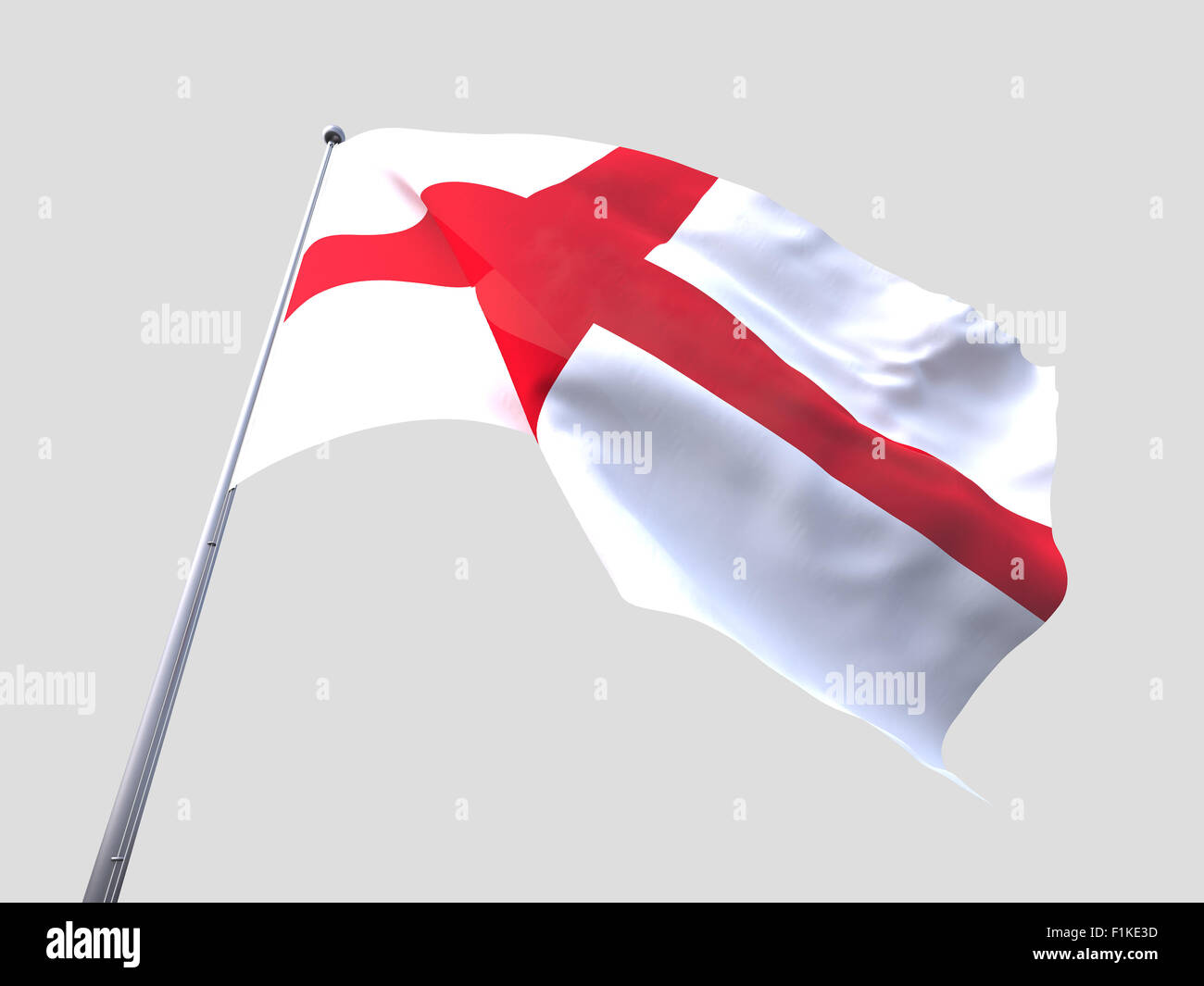 England flying flag isolate on white background Stock Photo - Alamy