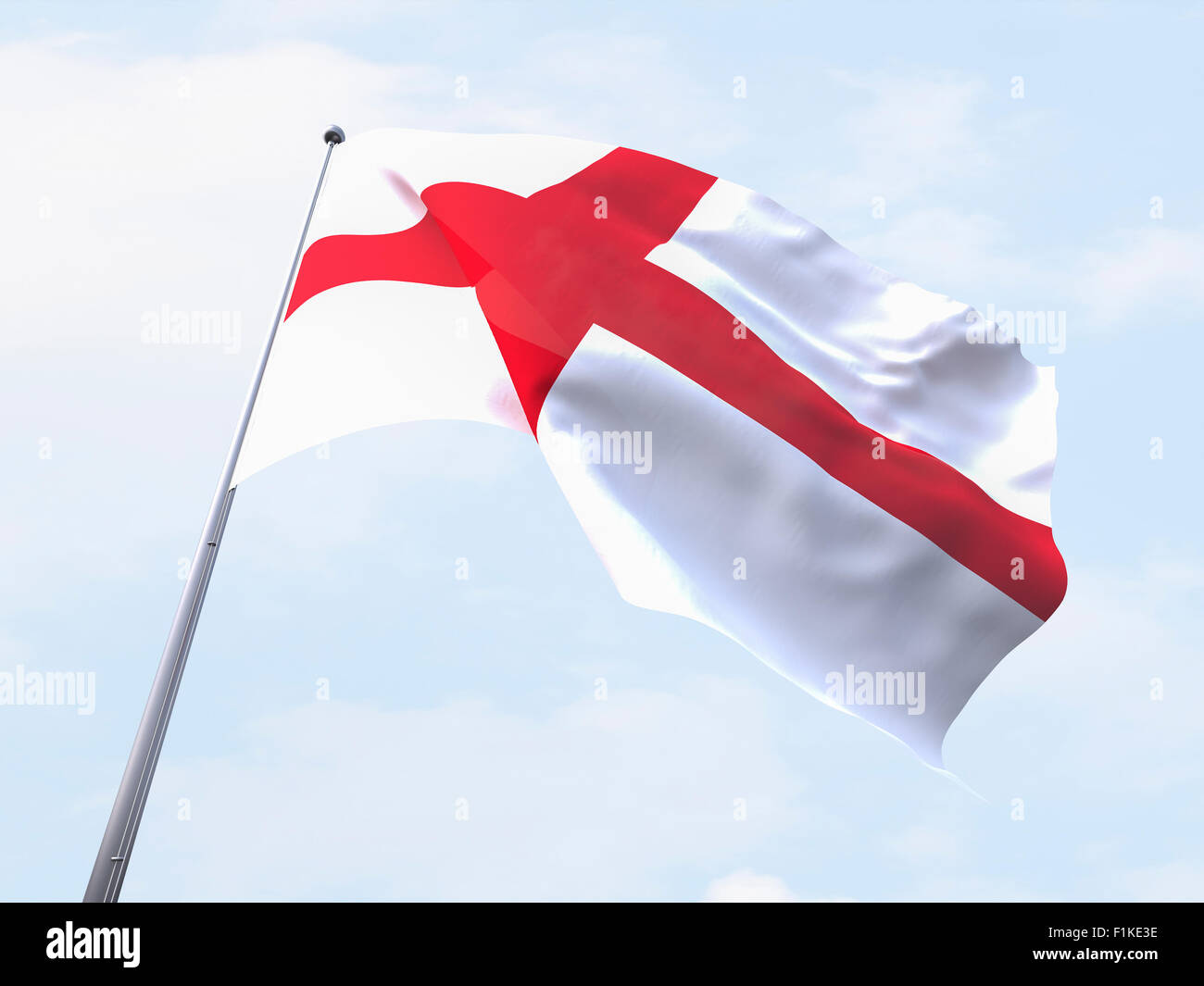 England flag flying on clear sky Stock Photo - Alamy