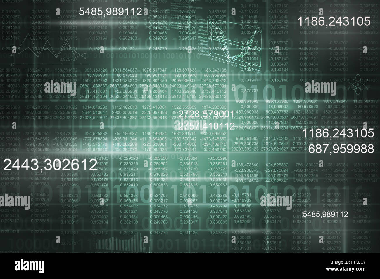 Abstract blue background with graphs Stock Photo - Alamy