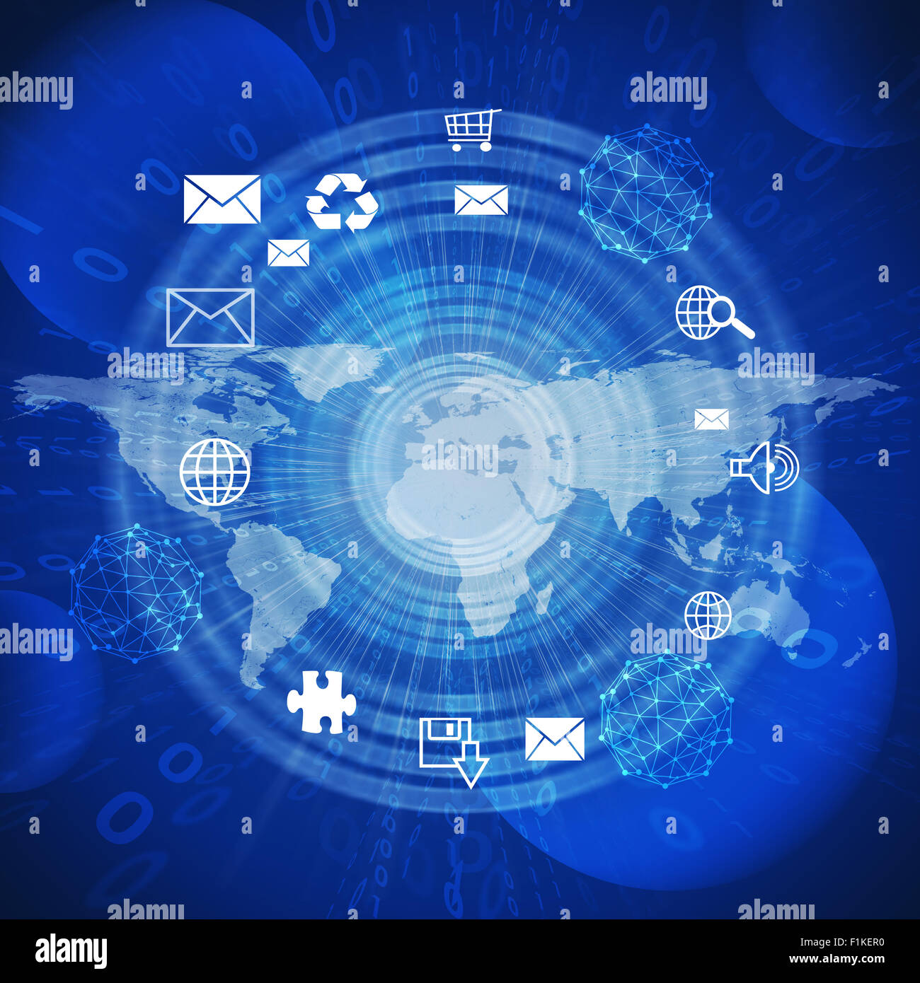 Abstract background with icons Stock Photo - Alamy