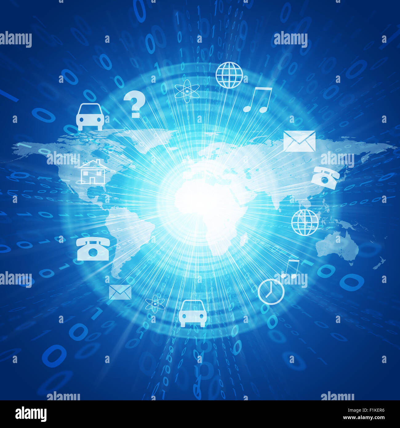 Abstract background with symbols Stock Photo - Alamy