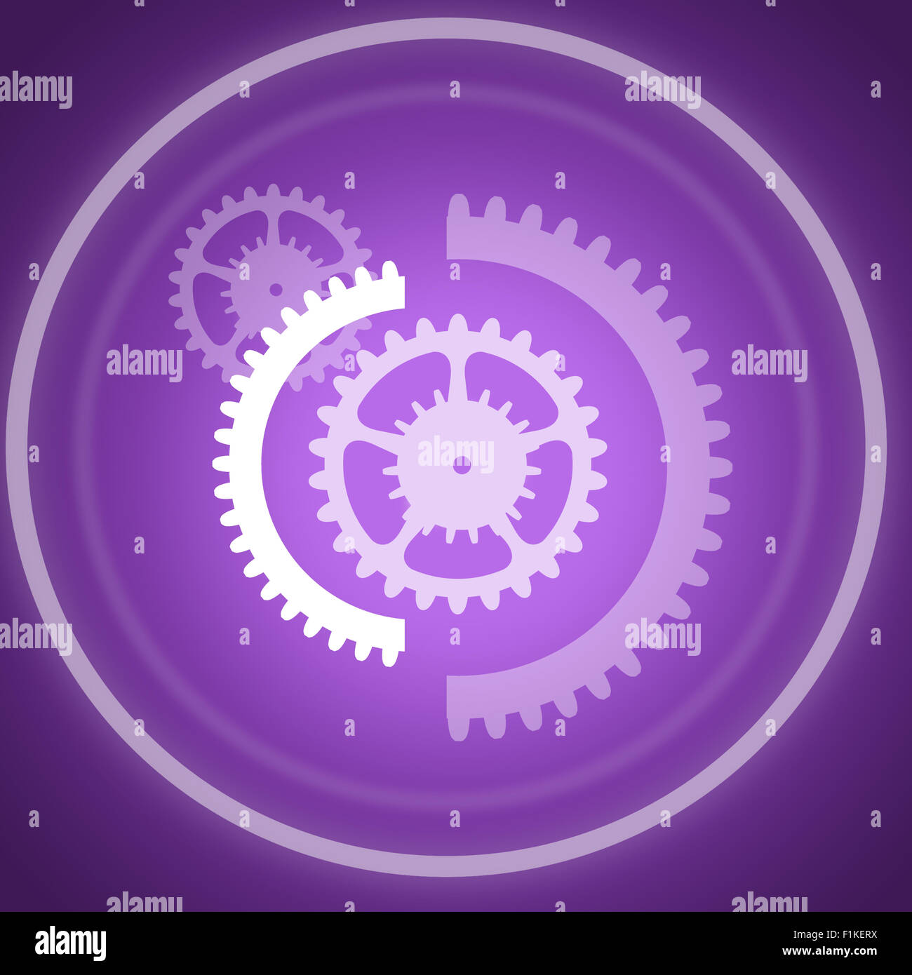 Cog wheels on purple Stock Photo - Alamy