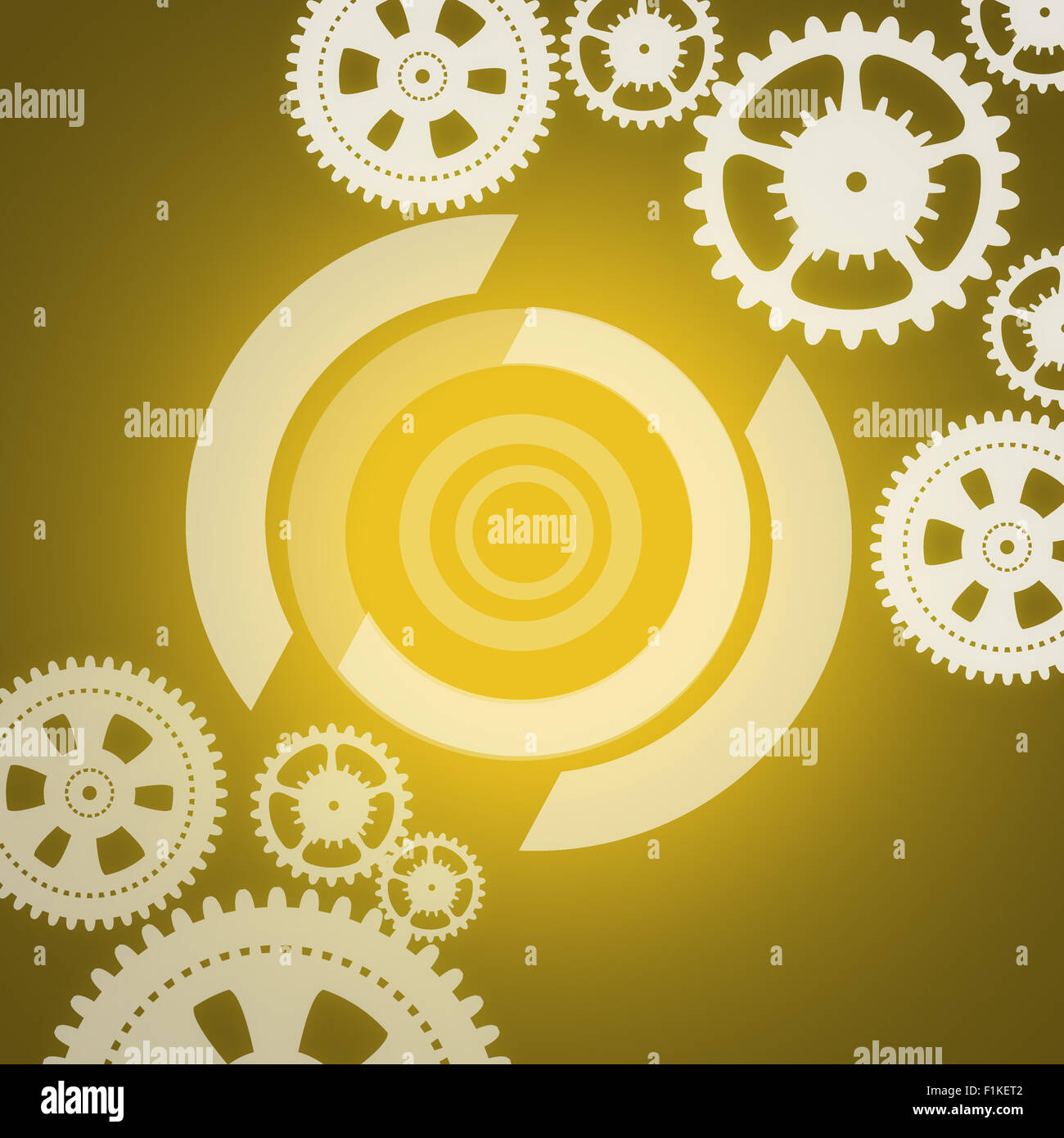 Cog wheels on yellow Stock Photo - Alamy