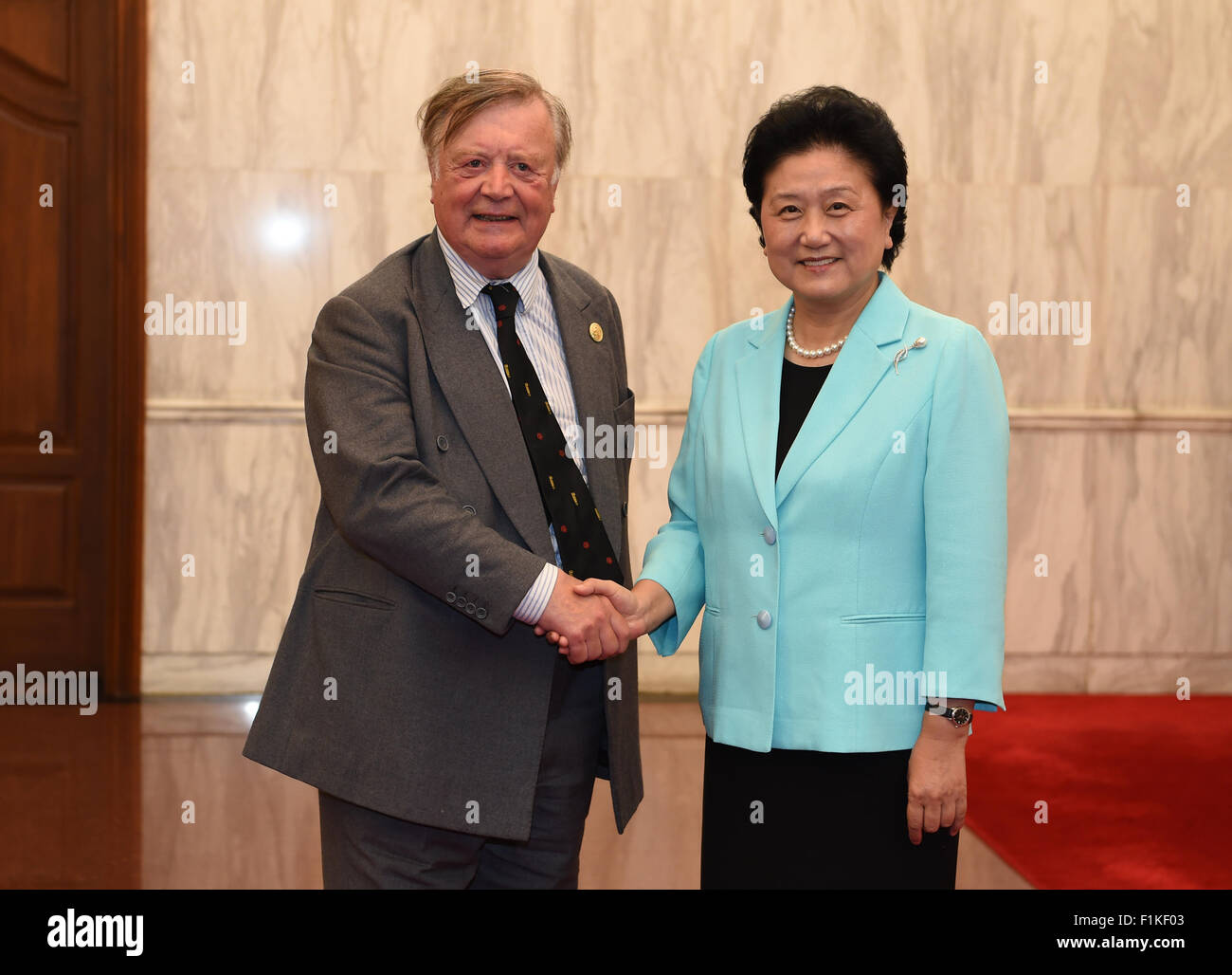 Beijing, China. 3rd Sep, 2015. Chinese Vice Premier Liu Yandong (R ...