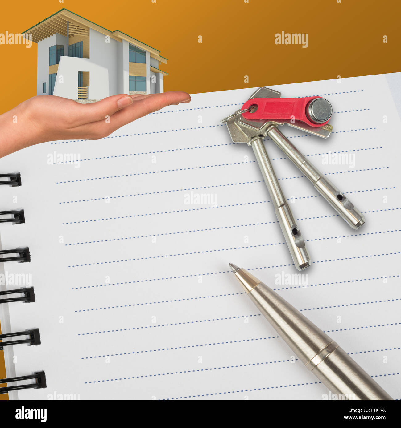 Humans hand holding house Stock Photo - Alamy