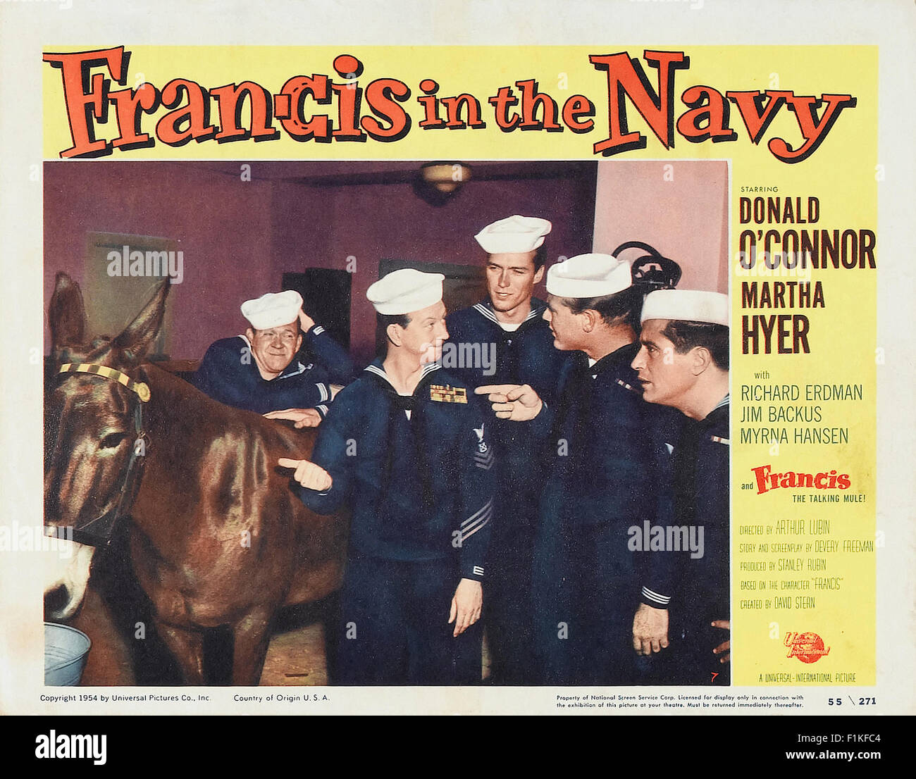 Francis in the Navy 004 - Movie Poster Stock Photo - Alamy