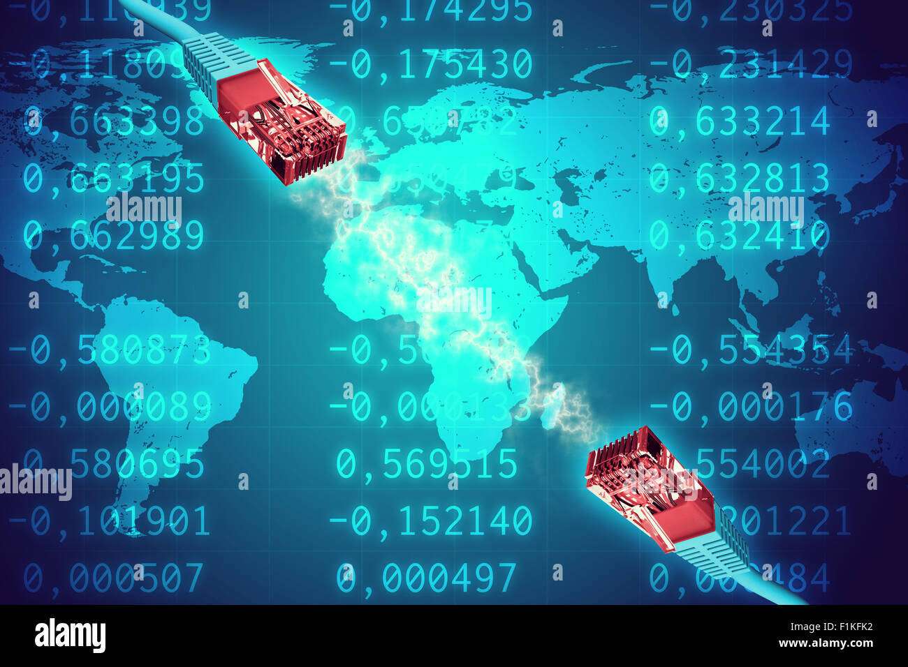 Computer cables with numbers Stock Photo - Alamy