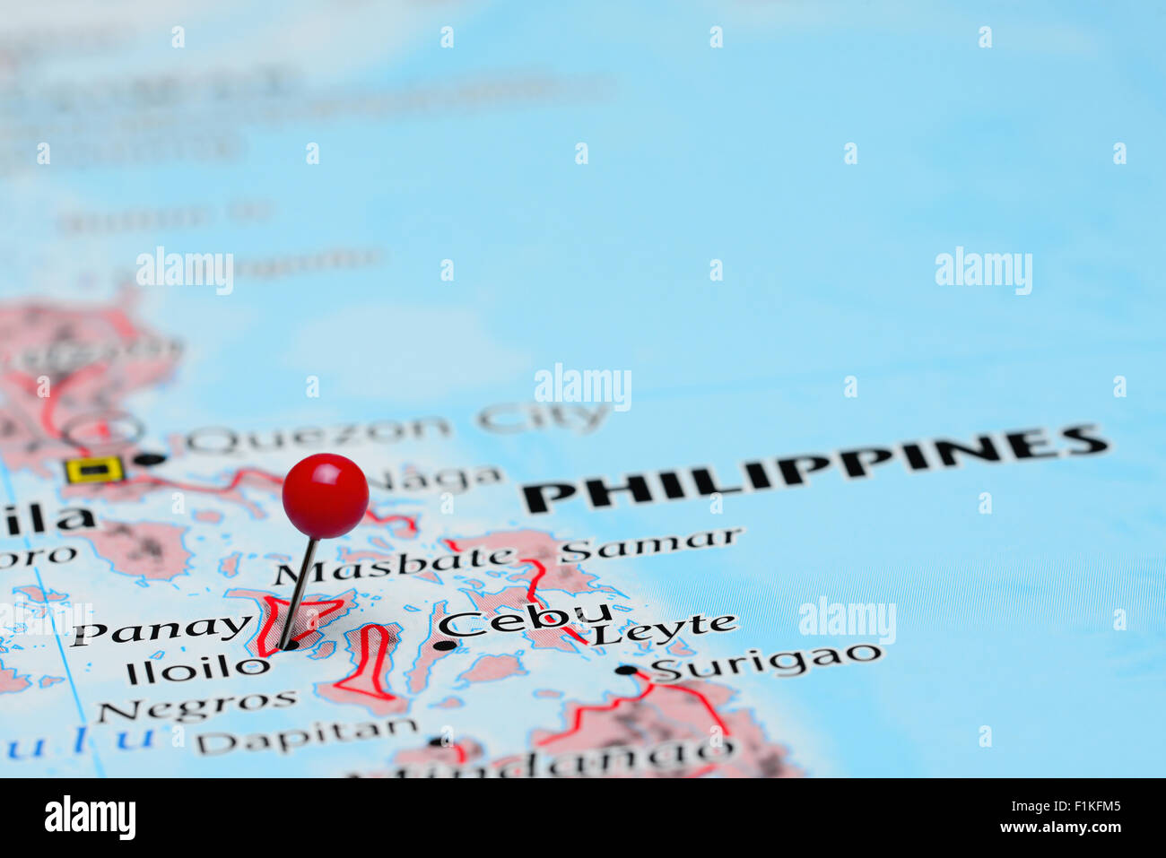 Iloilo Pinned On A Map Of Philippines Stock Photo By, 55% OFF
