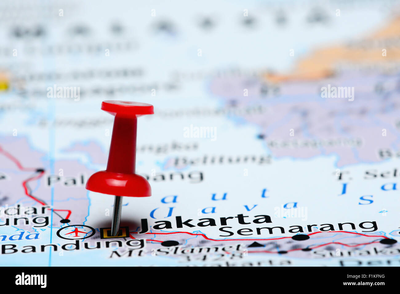 Pinned indonesia map hi-res stock photography and images - Alamy