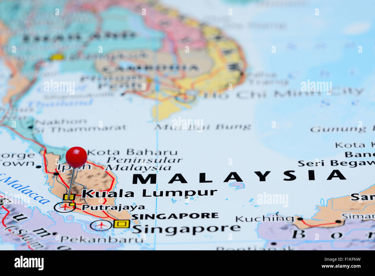 Kuala lumpur map hi-res stock photography and images - Alamy