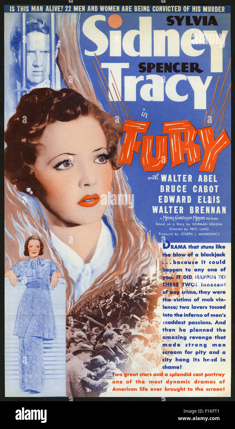 Fury (1936) 003 - Movie Poster Stock Photo - Alamy