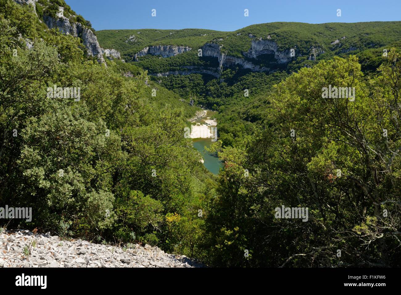 Les gorges de l'Ardèche Stock Photo - Alamy