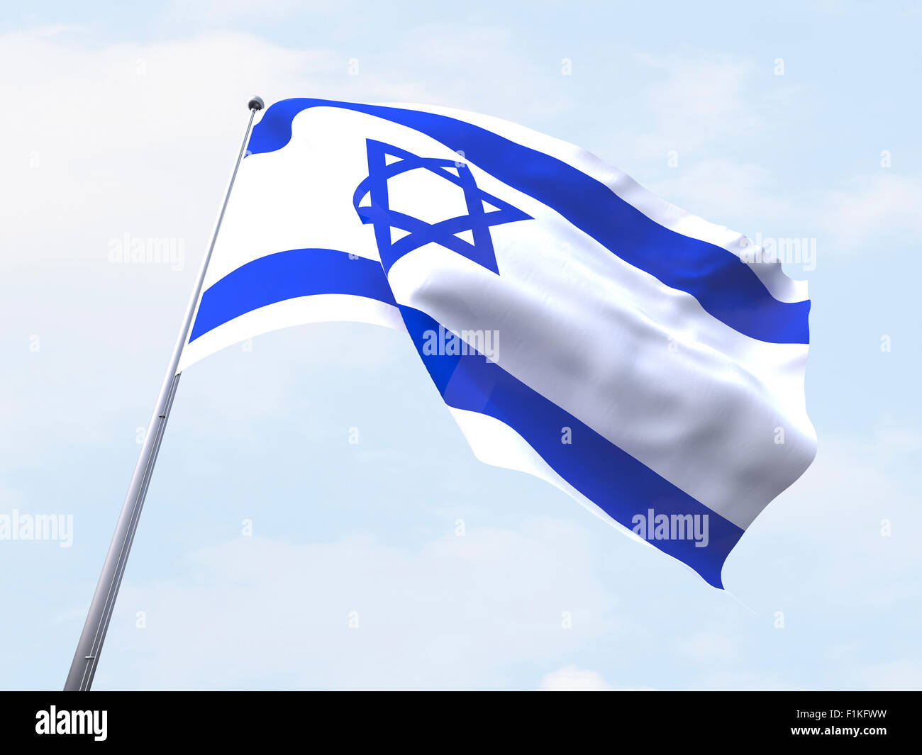 Israel Flying Flag Isolate On White Background Stock Photo Alamy