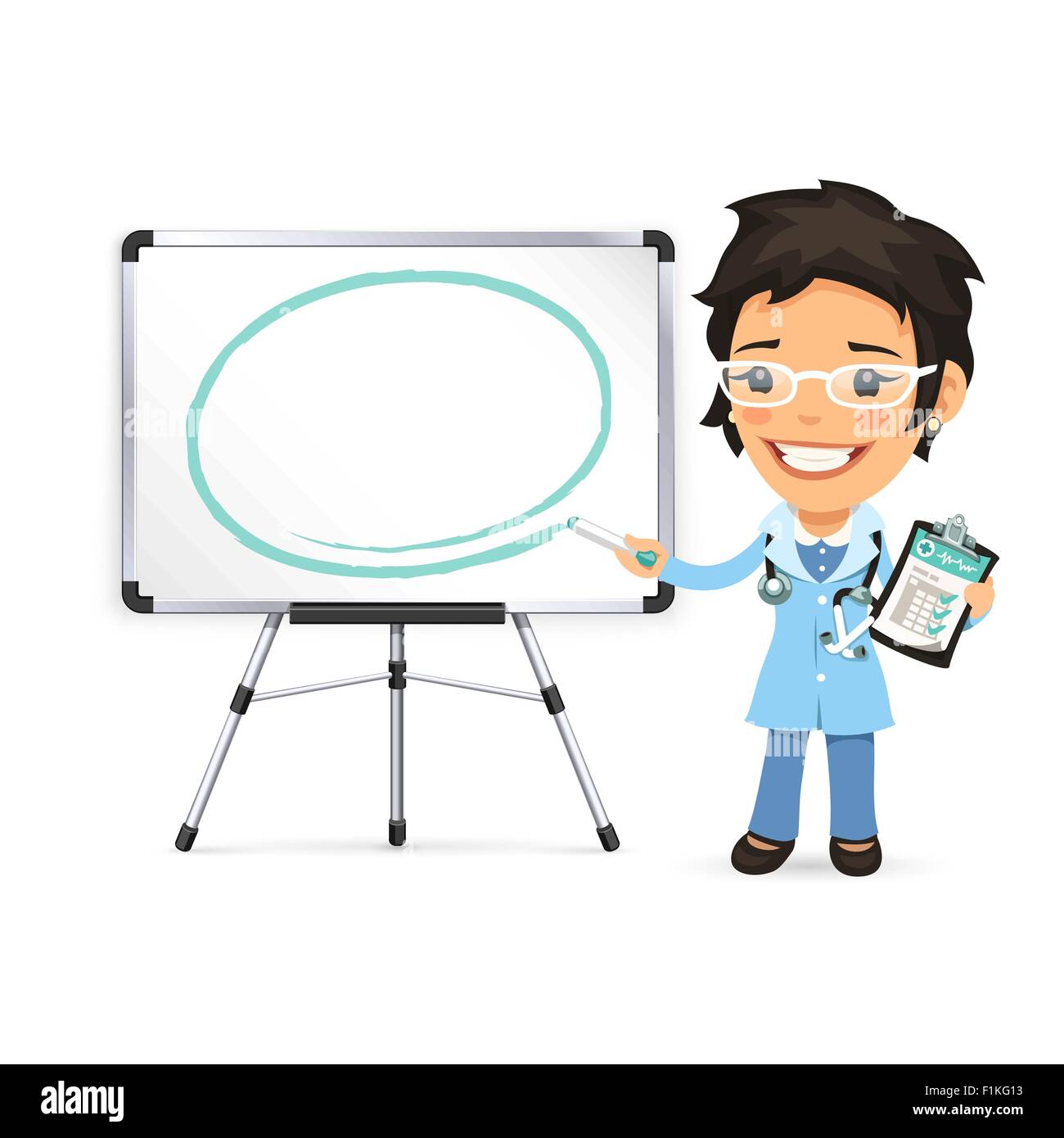 Woman presentation whiteboard in Stock Vector Images - Alamy
