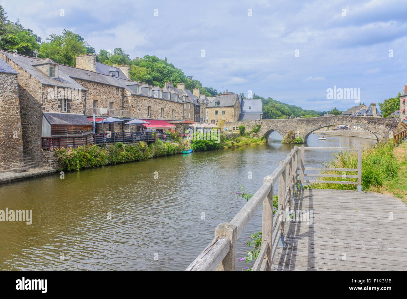 Port De Dinan on the river Rance, Dinan, Brittany, France Stock Photo ...