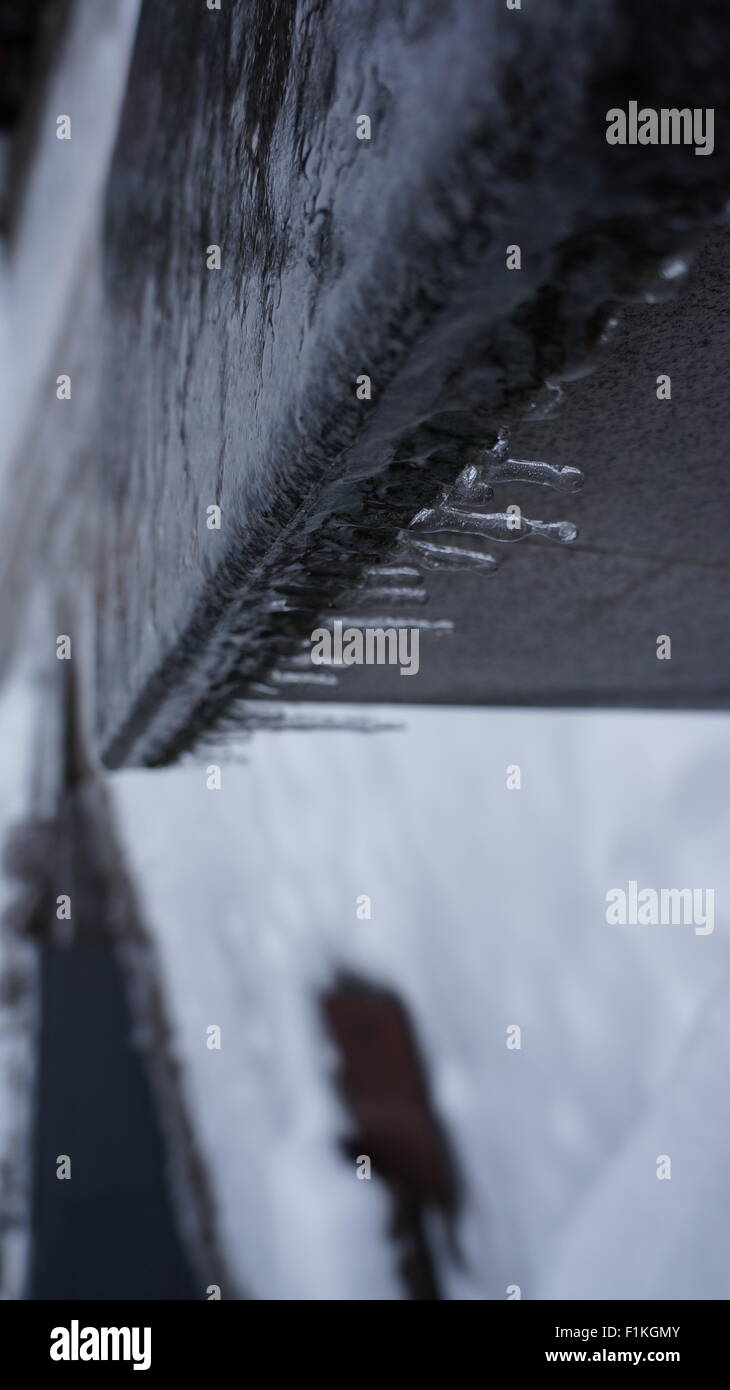 Frozen stairs after an ice storm Stock Photo - Alamy