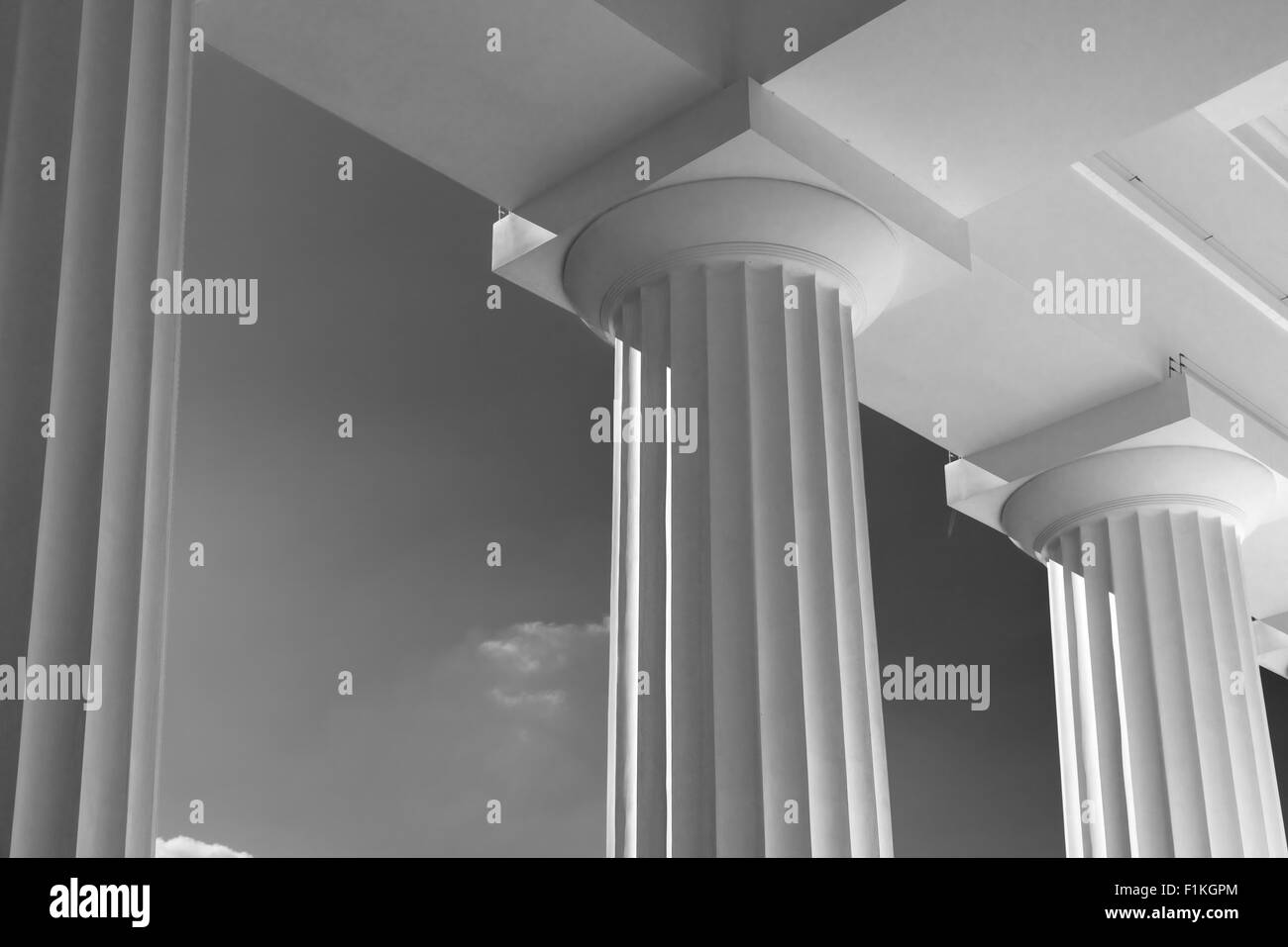 Vintage Columns Architecture Of Ancient Greek Temple Stock Photo - Alamy