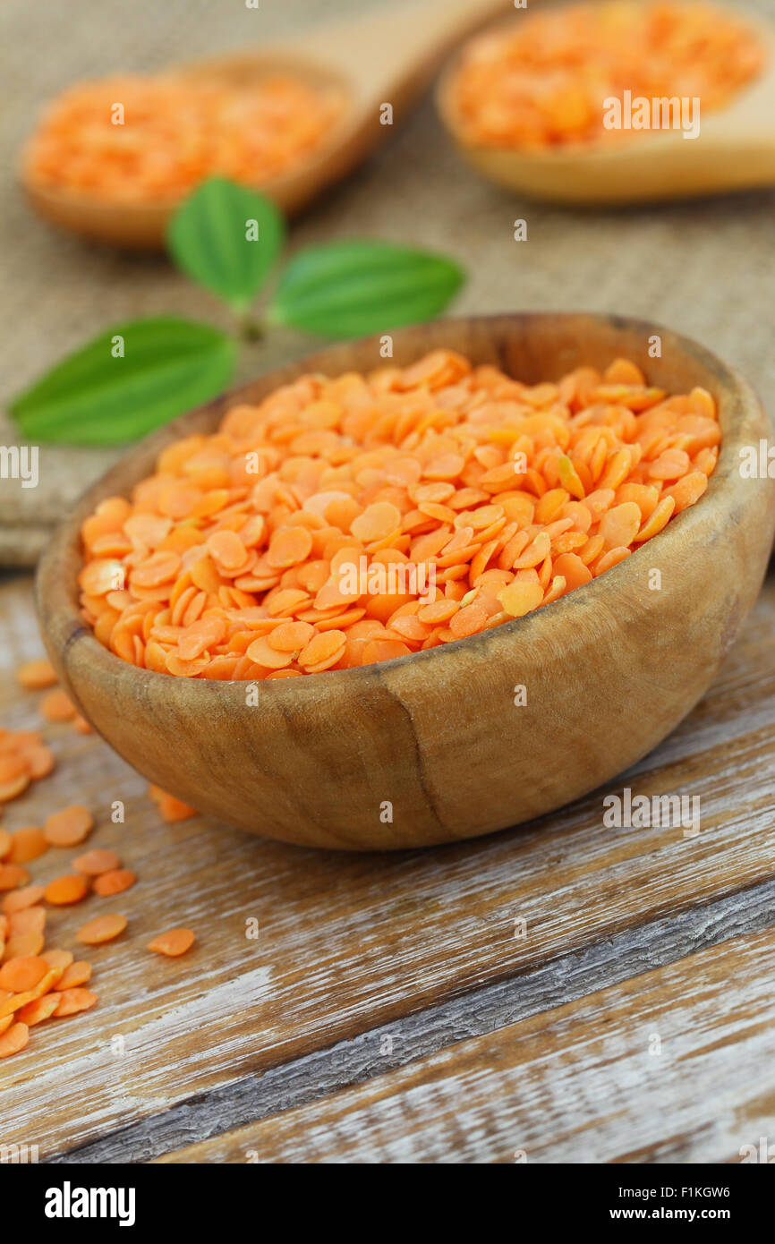 Uncooked raw red lentil hi-res stock photography and images - Alamy