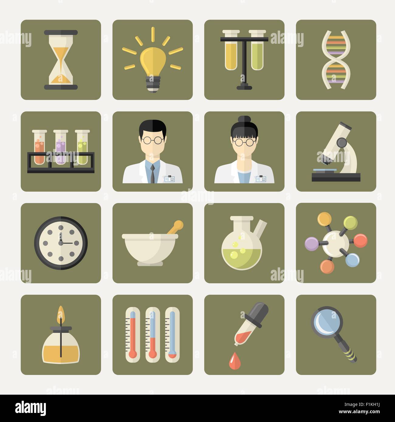 Science glass beaker Stock Vector Images - Alamy