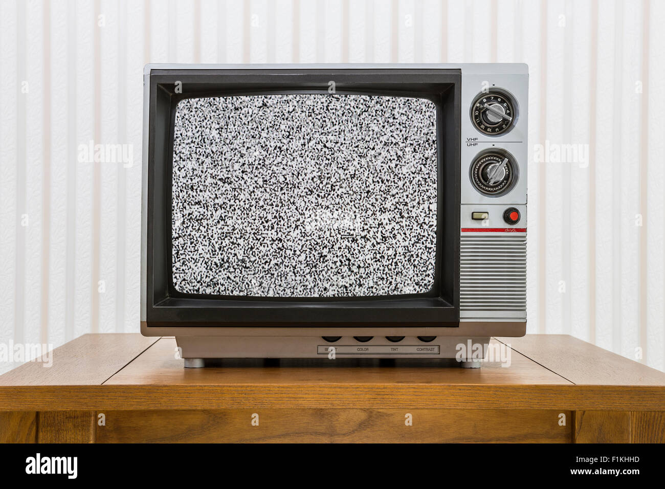 Old Tv Set With Static