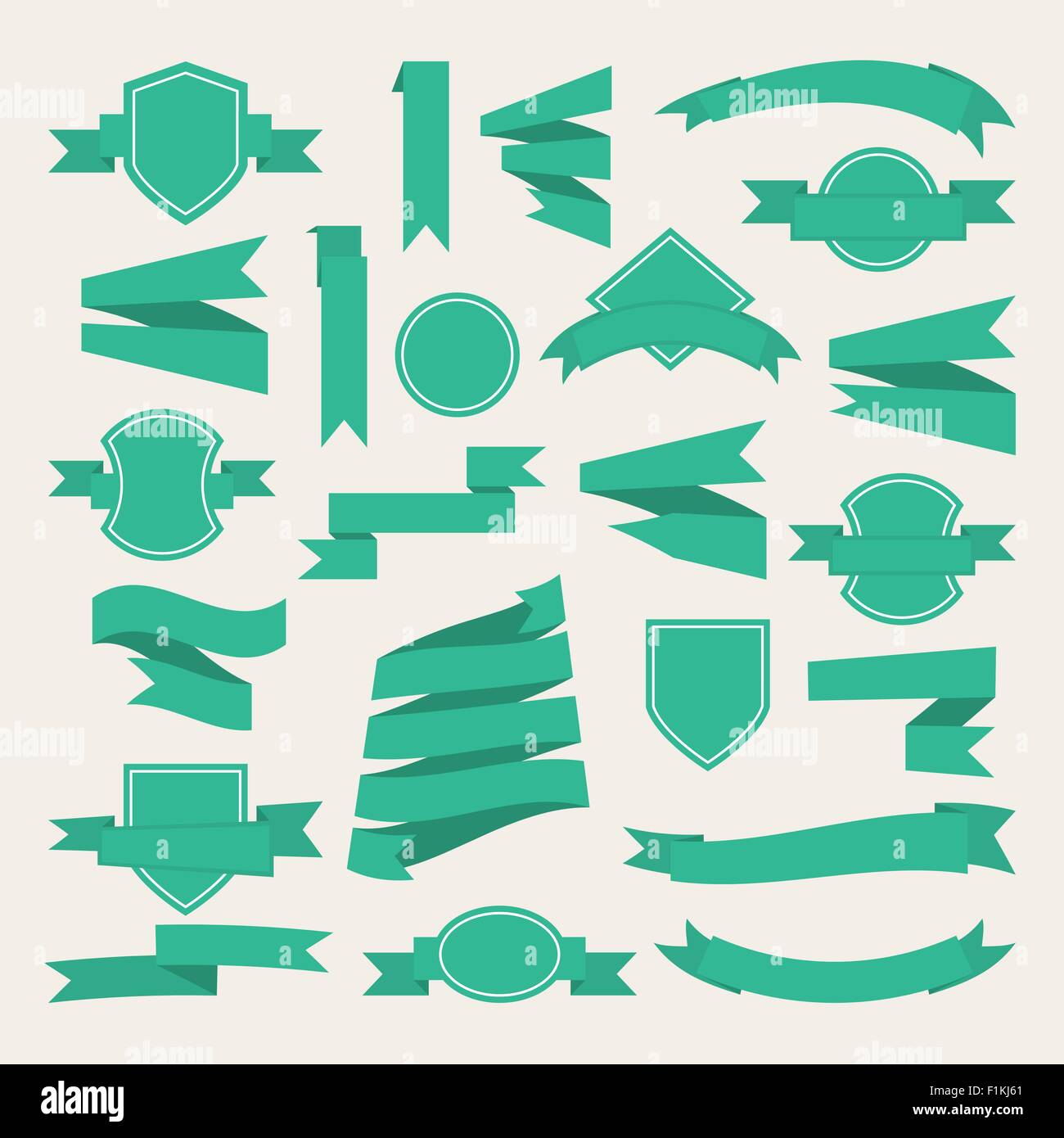 Vector Green ribbons,labe Stock Vector Image & Art - Alamy