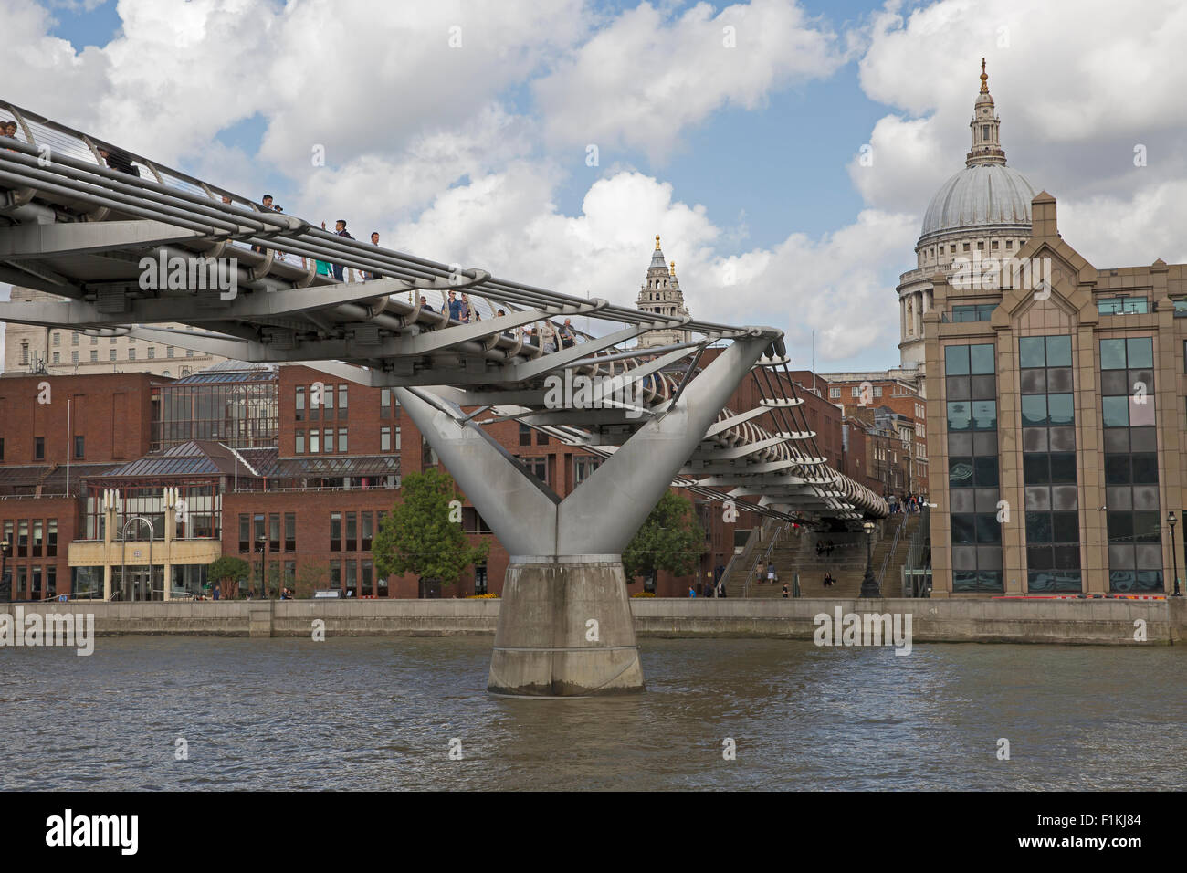The Millennium Bridge is a steel suspension bridge across the River ...