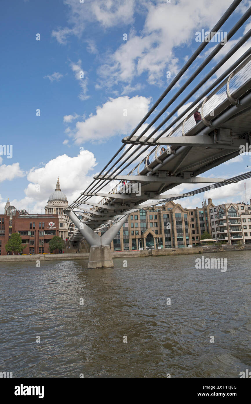 The Millennium Bridge is a steel suspension bridge across the River ...