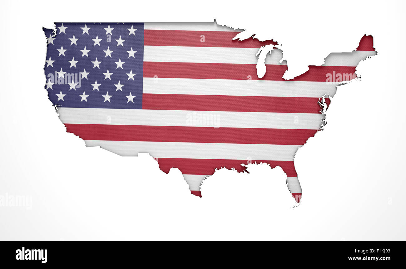 America map shape hi-res stock photography and images - Alamy