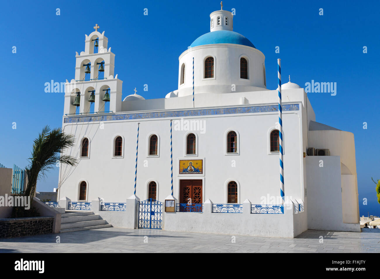 The church at the main square in Oia, Santorini Stock Photo - Alamy