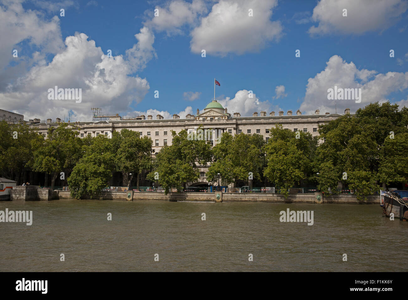 A view of Somerset House from the River Thames in London Stock Photo ...