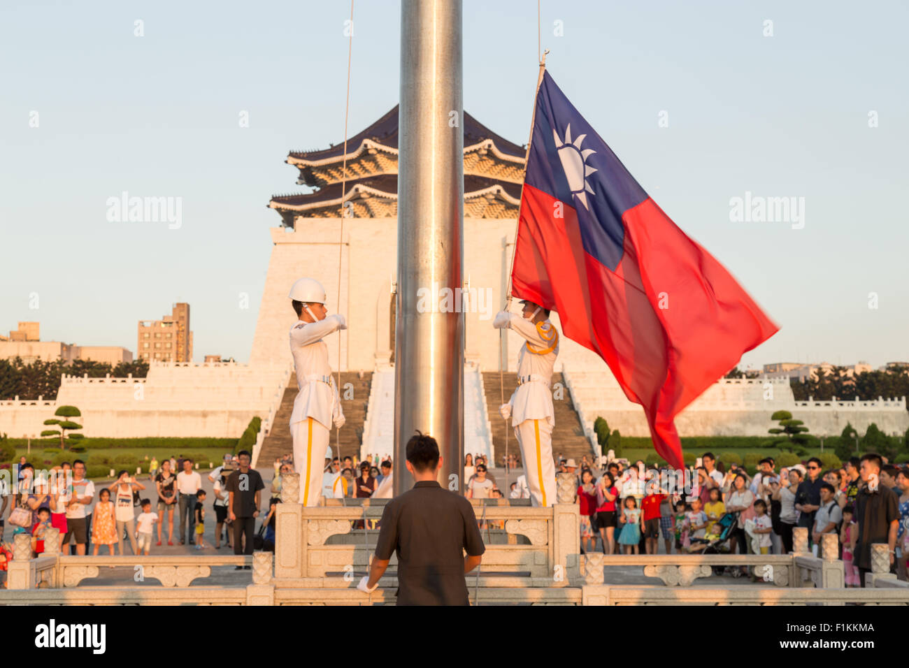 TAIPEI CITY, TAIWAN - AUGUST 2, 2015: The Honor Guard performing daily ...