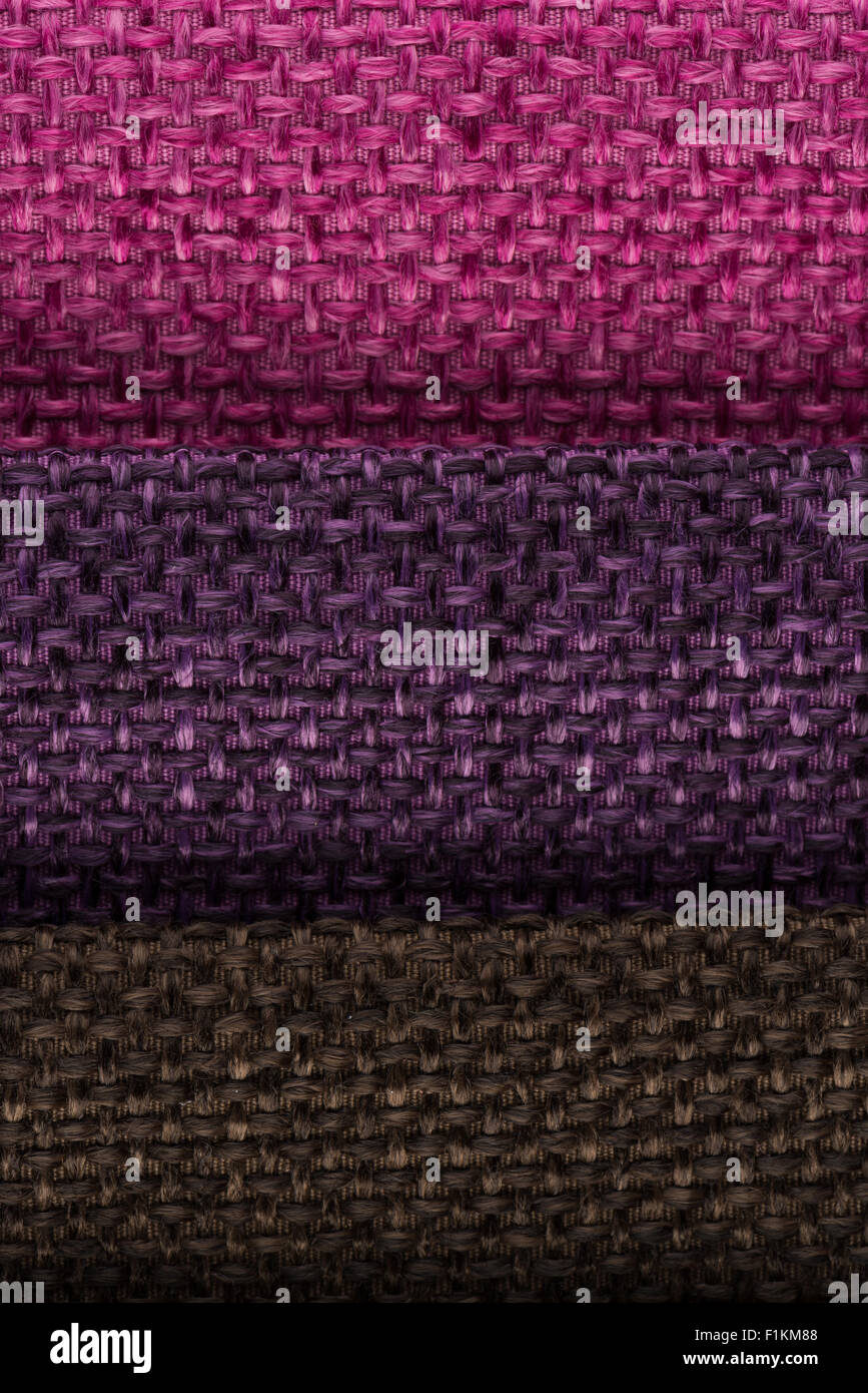 Closeup detail of multi color fabric texture samples Stock Photo - Alamy
