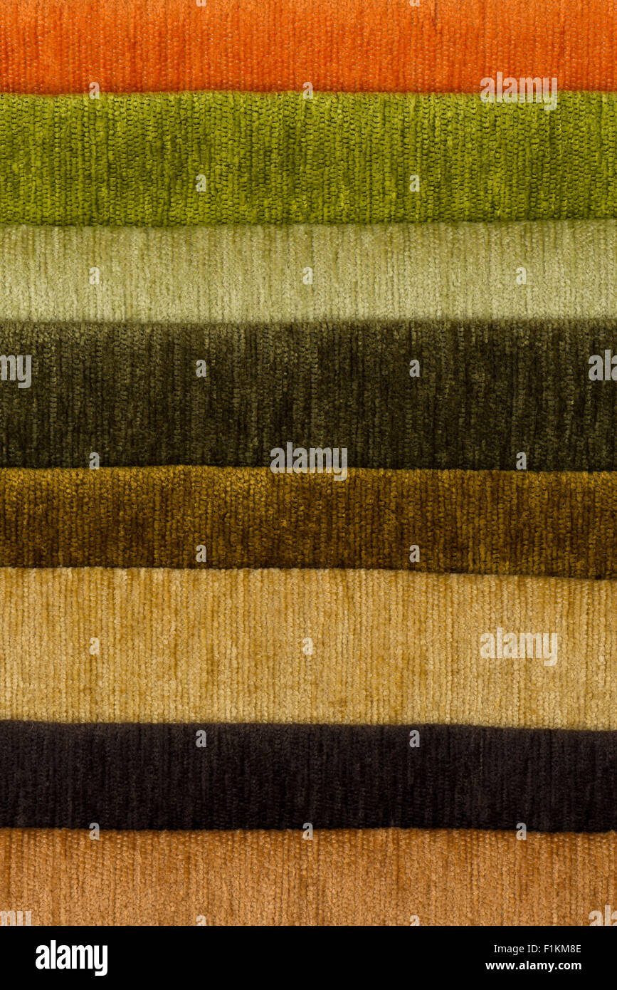 Closeup detail of multi color fabric texture samples Stock Photo - Alamy